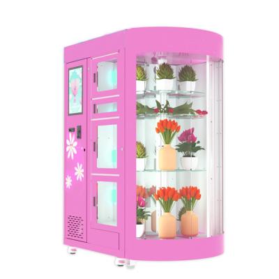 China Refrigerated Display Case Flower Vending Locker With Refrigerator Cooler Fridge for sale