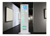 China Floor Standing Cell Phone Charging Stations With 8 Digital Lockers and Quick Charge 4.0  System for sale