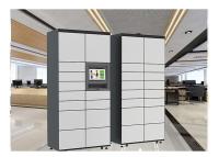 China UVC Sterilize Grey Intelligent Logistic Parcel Locker Locations With Advertising Screen for sale