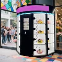 China Fresh Flower Vending Locker Refrigerated Locker Vending Machine Accepts Bill Coin Credit Card Reader for sale