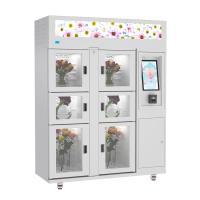 China Smart Vase Refrigerated Flower Vending Machine Locker For Europe for sale