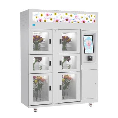 China Smart Vase Refrigerated Flower Vending Machine Locker For Europe for sale