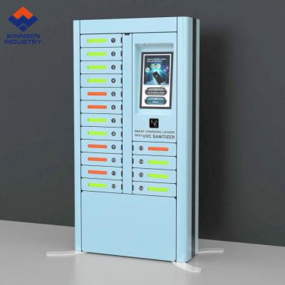 China Steel Construction Individual Slots cell phone charging locker With Credit Card Reader for sale