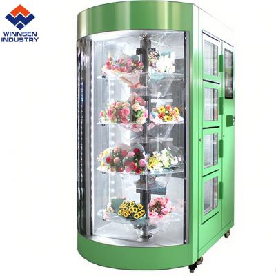 China Self-Service And Cashless Payment Flower Vending Machine With Remote Inventory Monitoring for sale