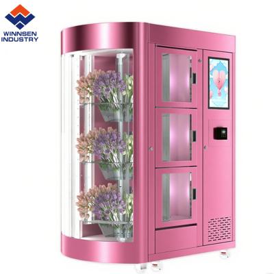 China Space-Saving And Compact Design Flower Vending Machine With Refrigerator for sale