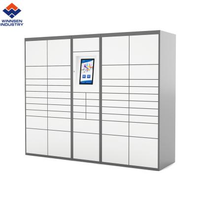 China Instant Unlock Weatherproof Parcel Locker With Facial Recognition With Touch Screen for sale
