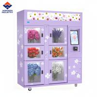 China Automatic Fresh Flower Vending Machine with 12mm Insulation Material R134a Refrigerant and Multi-lingual Software UI for sale
