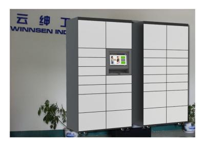 China Indoor Touched Screen Rental Luggage Lockers With Coin / Bill / Credit Card for sale