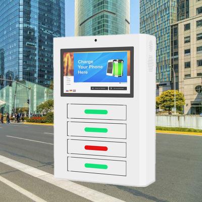 China Intelligent Self Service Mobile Phone Charging Station Kiosk With Four Doors for sale