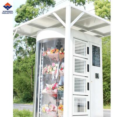 China Winnsen Touch Screen Flower Vending Machine with Humidifier and Cashless Pay for sale