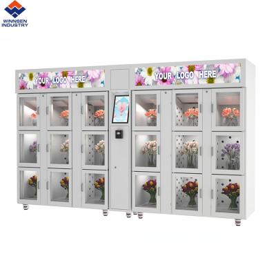 China Winnsen Intelligent Flower Locker with Humidify & Refrigeration, Auto-Close Door, Double Glass Display for sale