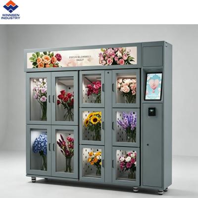 China Winnsen 10-Door Smart Flower Vending Machine with Refrigeration & Humidification System and 19 inch LCD for sale