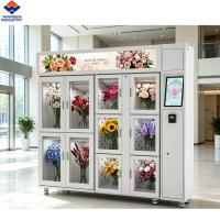 China Intelligent 10 Doors Flower Vending Locker with 19 inch LCD and Cooling System for Outdoor Use for sale