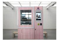 China Remote Stock Monitor Wine Dispenser Beer Vending Machine With Advertising Function for sale