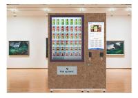 China Fruit Salad Vending Machine , Elevator Vending Machine Refrigerator Custom Income Report Management for sale