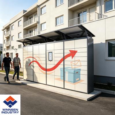 China Winnsen Intelligent Parcel Delivery Locker with Wifi Access Real-time Monitoring and Remote Management System for sale