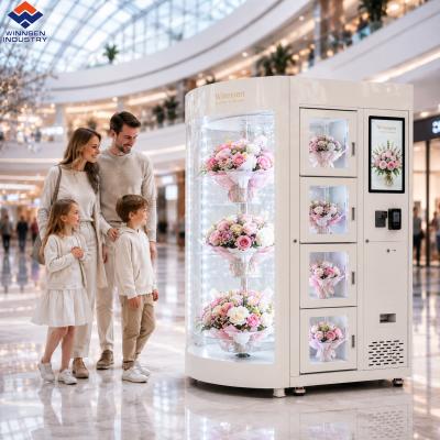 China Winnsen 24 Hours Refrigerated Cooling Flower Vending Machine with 19 Inch Touch Screen for sale