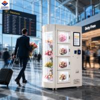China Winnsen Refrigerated Flower Vending Machine with Multi-Language Support and WiFi Enabled Floral Vending Cabinet for sale