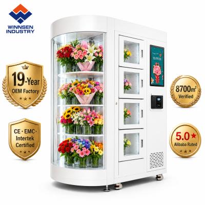 China Winnsen Adjustable Humidity Fresh Flower Vending Machine with 7+ Days Freshness and 18.5