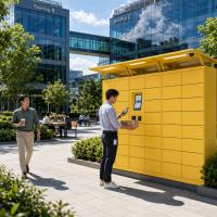 China Winnsen 24/7 Outdoor Smart Parcel Locker with Galvanized Steel and Integrated Camera for Office Park for sale