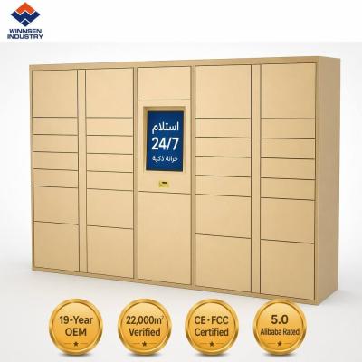 China Winnsen Luxury Smart Parcel Locker with Multi Language UI 24/7 Electronic Lock and Customizable Design for Dubai Mall UAE for sale