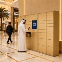 China Winnsen Luxury Smart Parcel Locker with Multi Language UI 24/7 Electronic Lock and Customizable Design for Dubai Mall UAE for sale