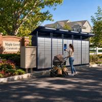 China Stainless Steel Smart Parcel Locker with 24/7 Access and Cloud Remote Management for Outdoor Use for sale