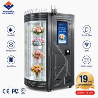 China Winnsen 24/7 Self-Service Refrigerated Fresh Flower Vending Kiosk with 22 Inch Touchscreen Bouquet Dispenser for sale