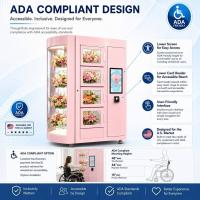 China Winnsen 24/7 Self-Service Refrigerated Fresh Flower Vending Kiosk with 22 Inch Touchscreen Bouquet Dispenser for sale