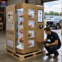 China 22 Inch Touch Screen Smart Flower Vending Machine with Cooling System and Cloud Remote Management for sale
