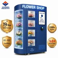 China Premium 22 Inch Touchscreen Refrigerated Fresh Flower Vending Machine with Cloud-Based Management for sale