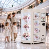 China 22 Inch Touchscreen Flower Vending Machine with Contactless Payment and Refrigeration Humidifier System for sale