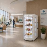 China 24/7 Refrigerated ADA Compliant Fresh Flower Vending Machine with 22 Inch Touchscreen for sale
