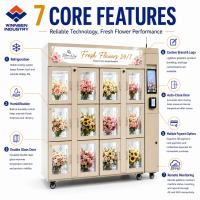 China Refrigerated Fresh Flower Vending Machine with 15.6-inch Touchscreen and Remote Monitoring for Supermarkets for sale