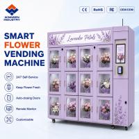 China Refrigerated Touchscreen Flower Vending Machine with Multiple Payment Options for Fresh Bouquets for sale