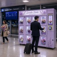 China Refrigerated Touchscreen Flower Vending Machine with Multiple Payment Options for Fresh Bouquets for sale