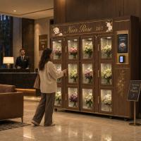 China 15.6-inch Touch Screen Fresh Flower Vending Machine with Refrigerated System and Multiple Payment Options for sale