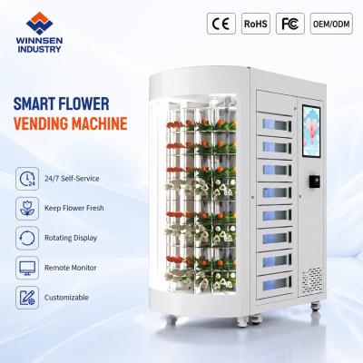 China Rose Flower Vending Machine with 48 Slots Refrigerated System and Humidifier System for sale
