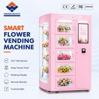 China Winnsen Transparent Shelf Flower Vending Machine with Humidification System and 22 Inch Touch Screen for sale