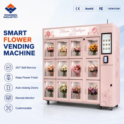 China 15.6-inch Touch Screen Fresh Flower Vending Machine with Refrigerated System and Multiple Payment Options for sale