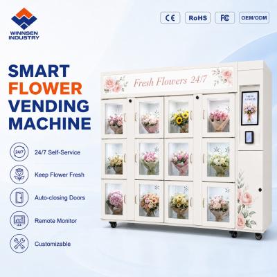 China Smart Flower Vending Machine with Refrigerated System 15.6-inch Touch Screen and Multiple Payment Options for sale