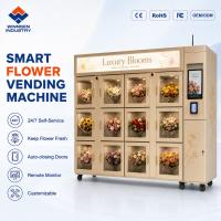 China Winnsen 24H Flower Vending Machine with Cooling Humidify System and Double Glass Door for Hotel Lobby for sale