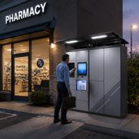 China Winnsen Prescription Smart Parcel Medicine Delivery Locker Temperature Controlled QR Code for Pharmacy Chain for sale
