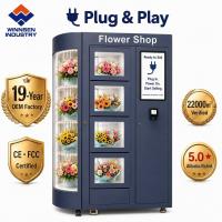 China Winnsen Plug & Play Commercial Refrigerated Flower Vending Machine 24/7 for USA Retail for sale