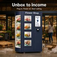 China Winnsen Plug & Play Commercial Refrigerated Flower Vending Machine 24/7 for USA Retail for sale
