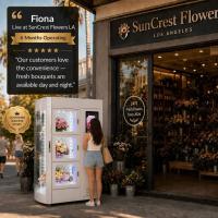 China Winnsen Turnkey Flower Vending Solution for Florist 24/7 Unattended Fresh Bouquet Dispenser ADA FCC USA for sale