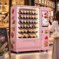 China Cake and Bread Vending Machine Refrigerated Bakery Vending Machine with Smart Elevator for sale
