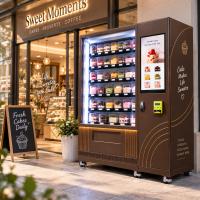 China Winnsen Automatic Bakery Cake Vending Machine Chilled Pastry Display Cashless Payment for Retail Store for sale