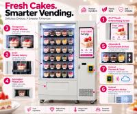 China Winnsen Automatic Bakery Cake Vending Machine Chilled Pastry Display Cashless Payment for Retail Store for sale
