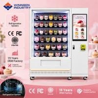 China Winnsen Cake Vending Machine Cold Rolled Steel Cabinet Cashless Card QR Code Payment for sale